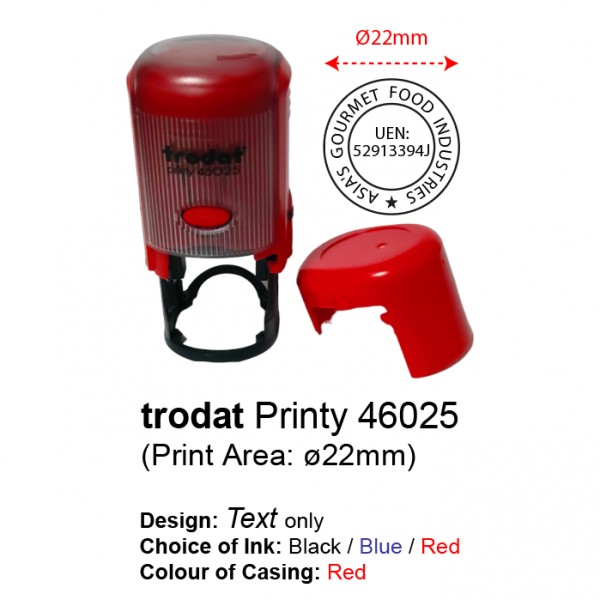 TRODAT Customise ø22mm Round Self-Inking Flipping Business Company ...